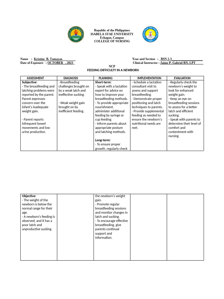 NCP Newborn | PDF