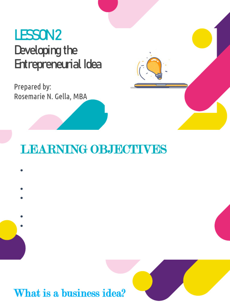 Entrep-Lesson-2_PPT | PDF