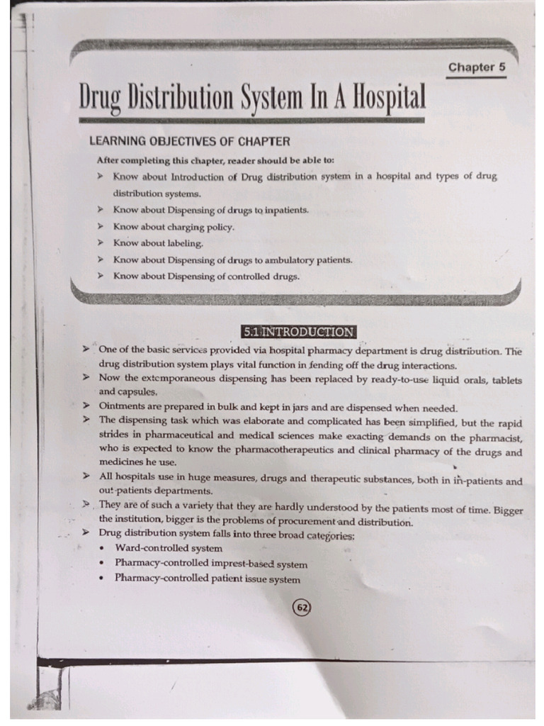 Drug Distribution System in A Hospital | PDF