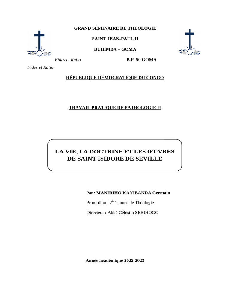 TP Patrologie Ii | PDF