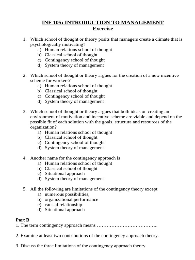 Inf 105 Exercise Questions | PDF