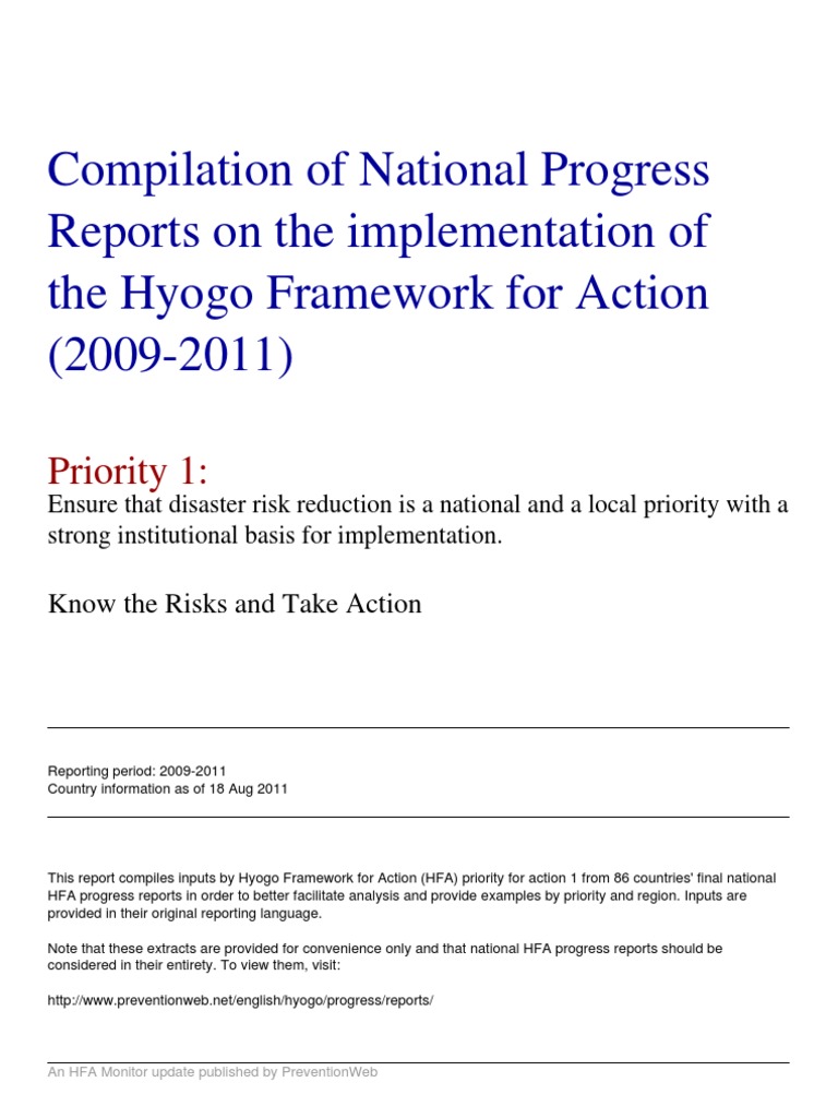 Priority 1 | PDF | Disaster Risk Reduction | Emergency Management