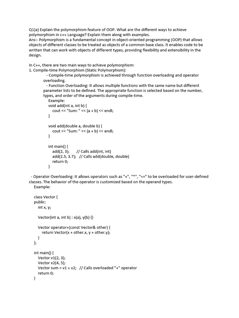 OOPS PP Solution | PDF OOPS PP Solution | PDF