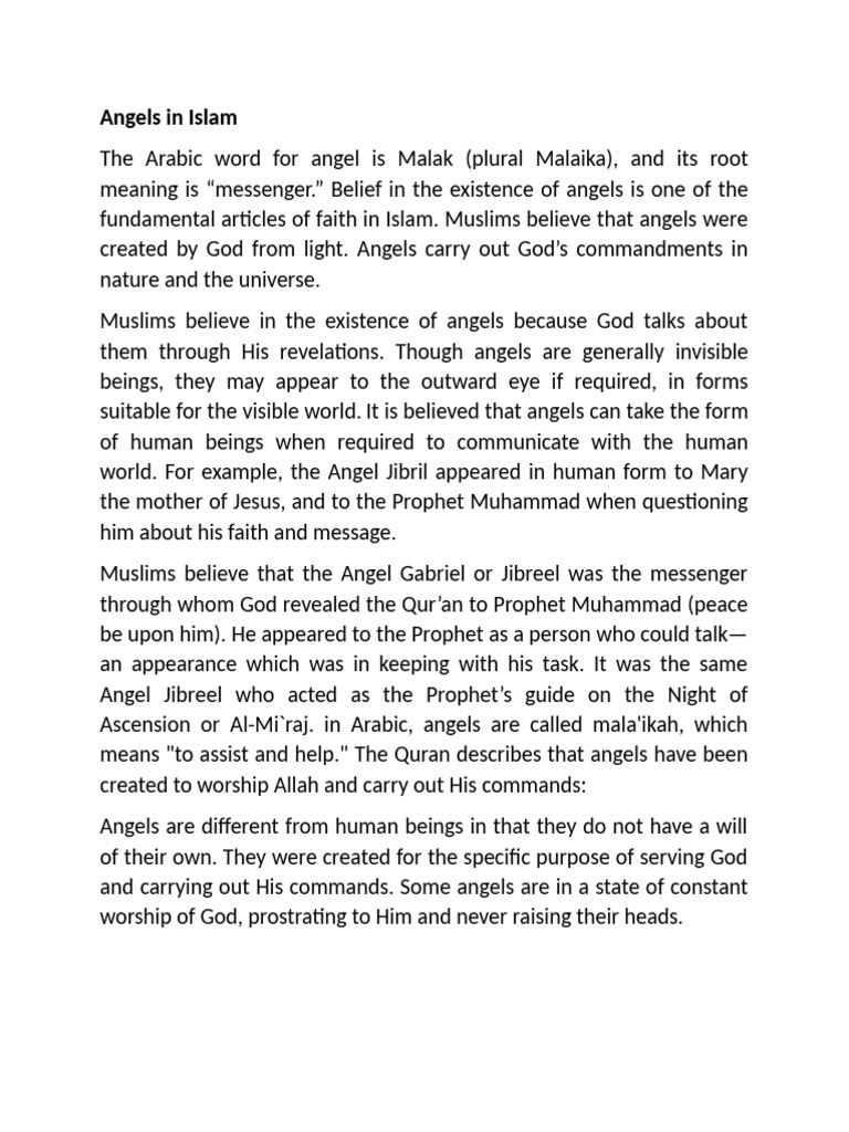 Angels in Islam | PDF