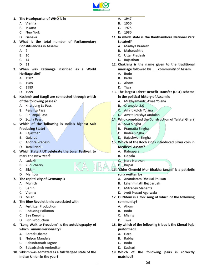 ADRE Free Mock Test 2 PDF | PDF | Area | Angle