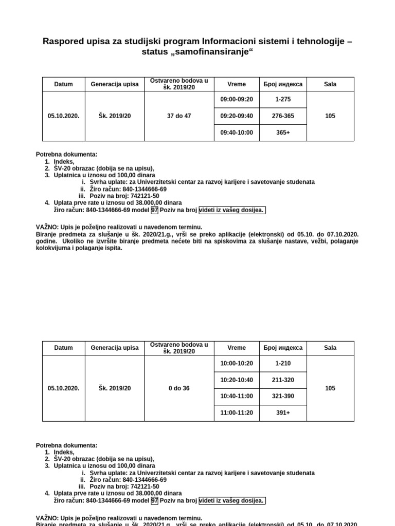 Informacioni Sistemi I Tehnologije 2017 2019 | PDF