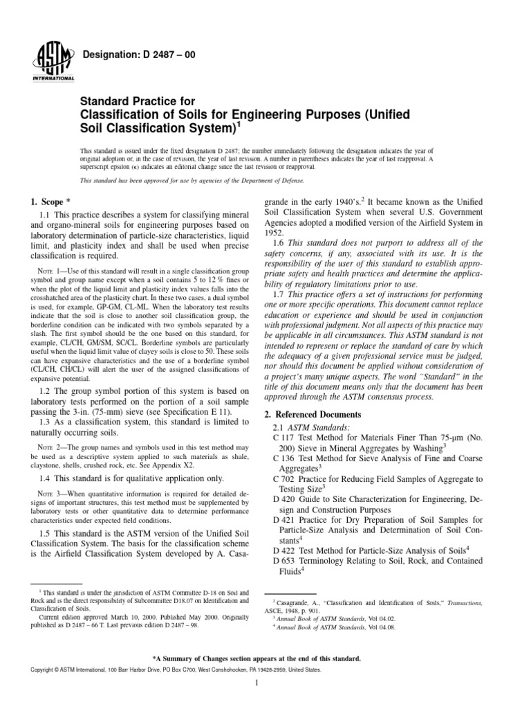 Standard Practice For Classification of | PDF