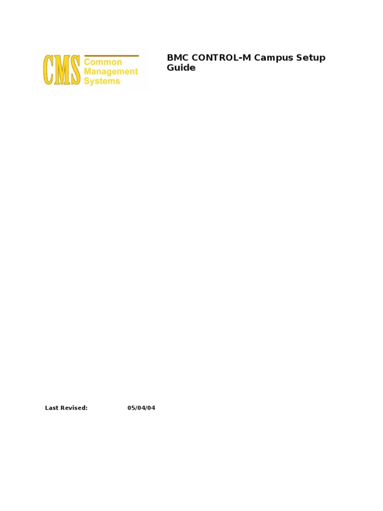 BMC Control-M Campus Setup Guide 05042004 | PDF | Oracle Database ...