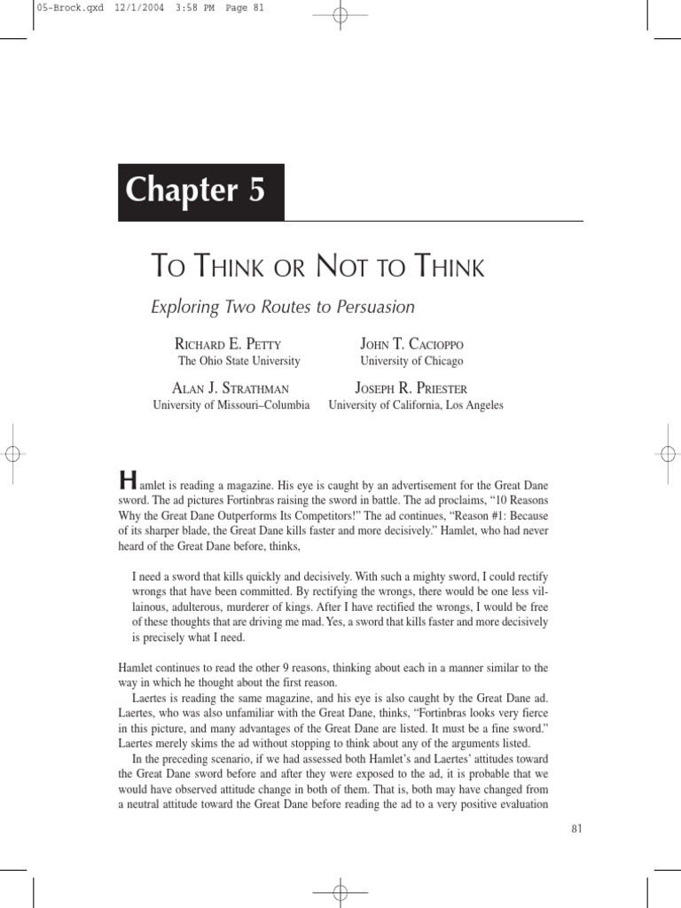 3 Elaboration Likelihood Model | PDF