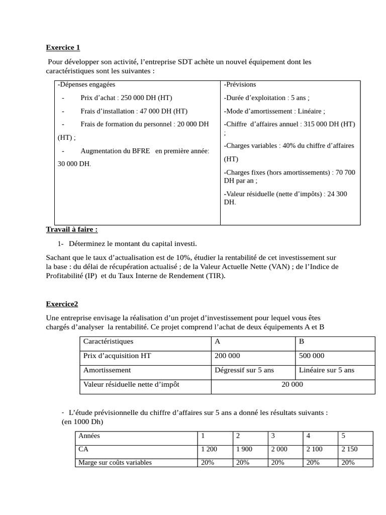 TD analyse et gestion de projet | PDF