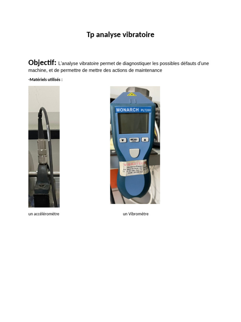 TP Analyse Vibratoire | PDF