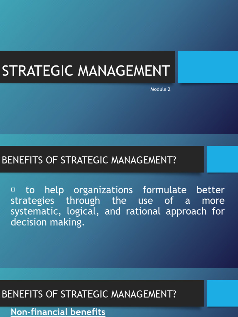 STRATEGIC-MANAGEMENT_MOD-2 | PDF
