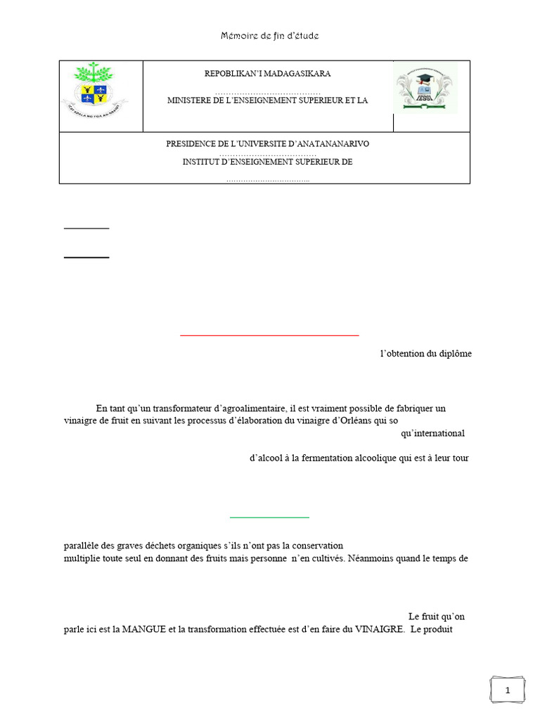Terme de Reference | PDF