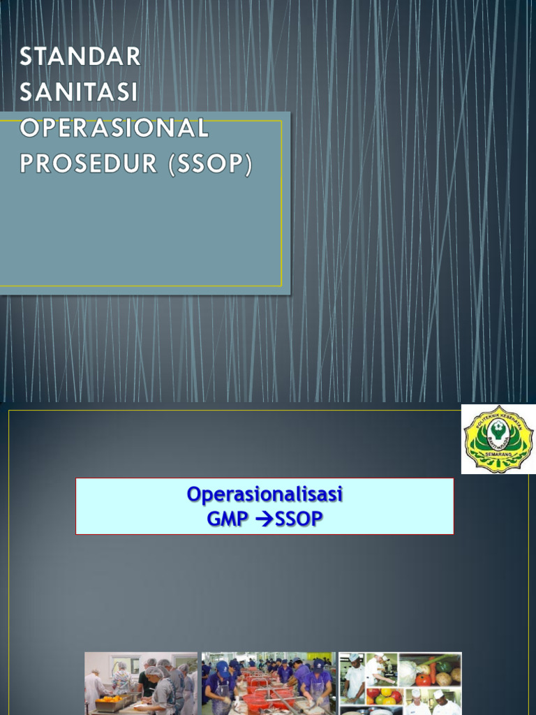 StandarSanitasi Operarional Prosedur (SSOP) | PDF