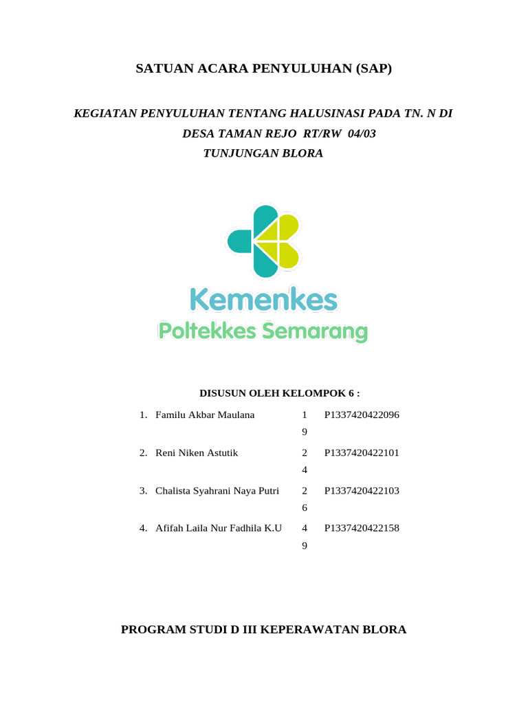 SAP_Halusinasi_Kel 6 | PDF