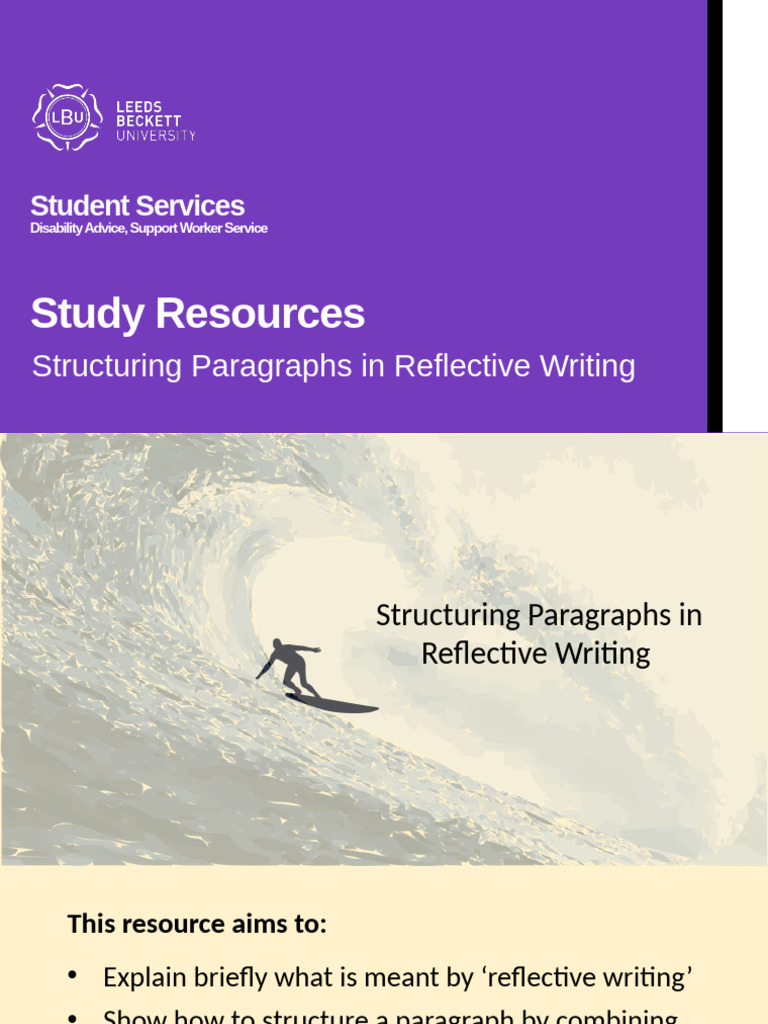 Structuring Paragraphs in Reflective Writing | PDF