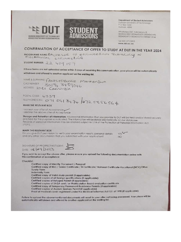 DUT Application 2 | PDF