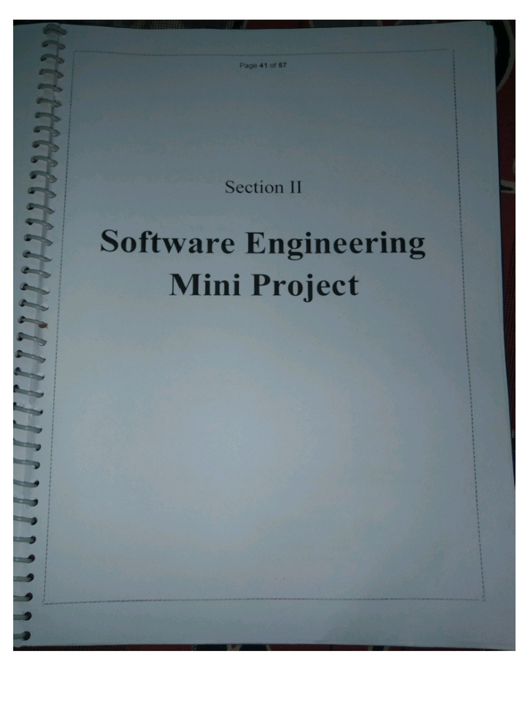 Software Engineering Mini Project | PDF