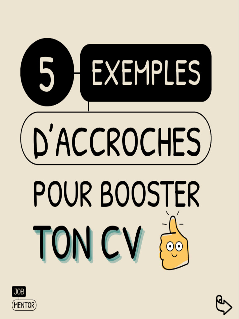 5 Exemples de Phrases D'accroches Pour Ton CV | PDF