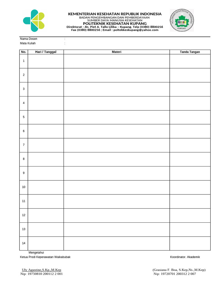 Absen Dosen Fix | PDF