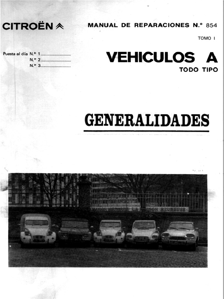 Citroen 2cv Workshop Manual 854 - Esp | PDF