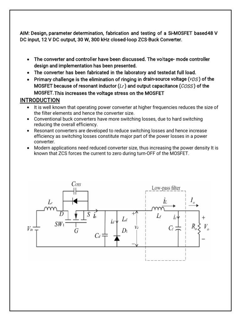 1 Fabrication of Buck Converter | PDF