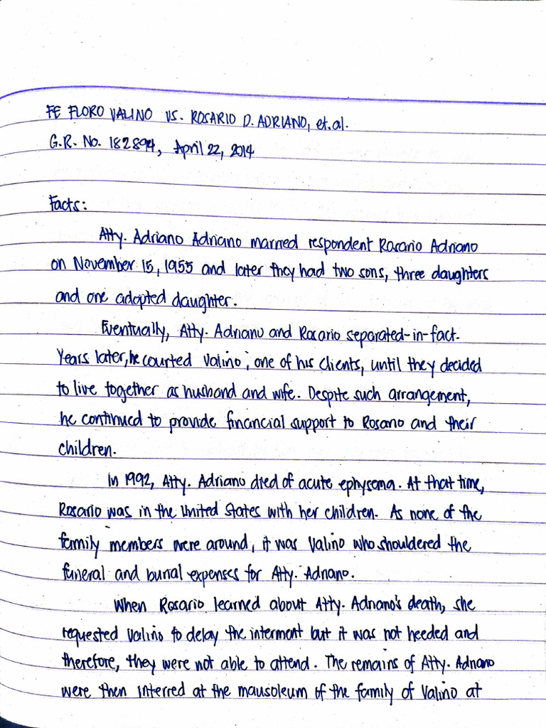 Valino V Adriano | PDF