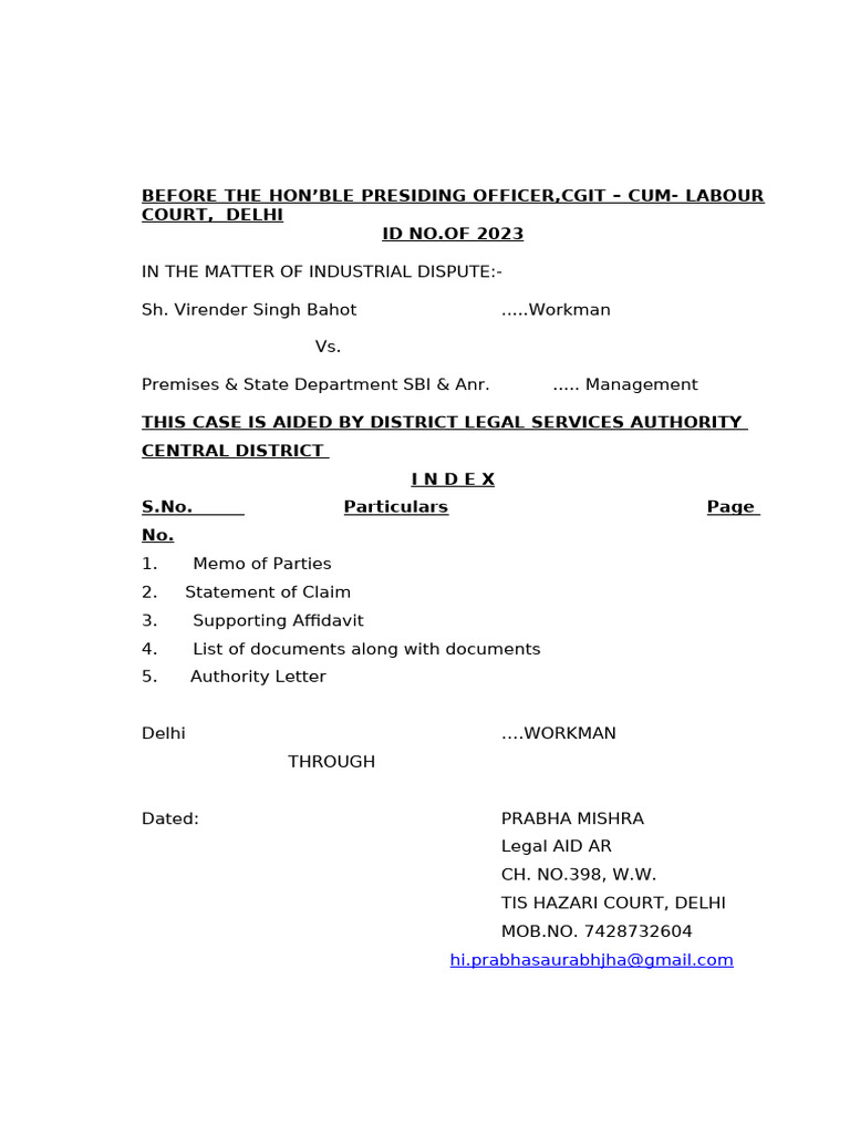 STATEMENT OF CLAIM 2 Final | PDF