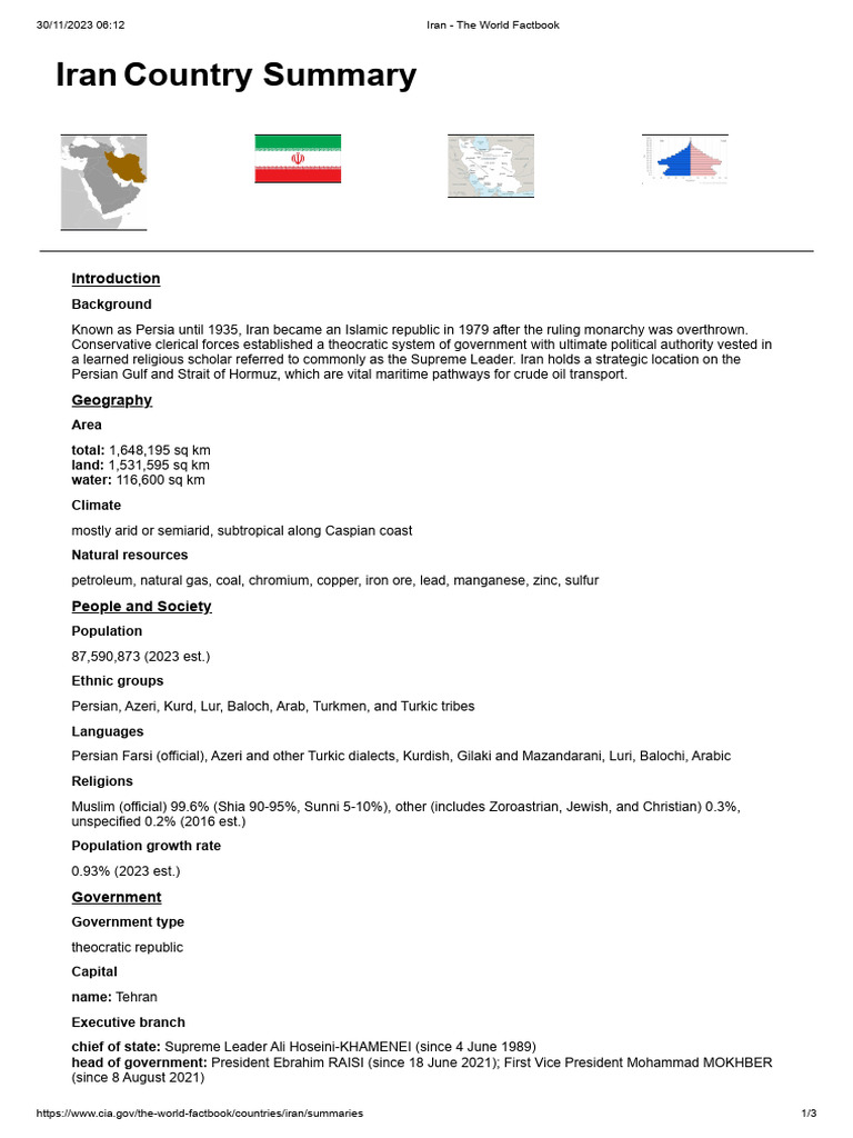 Iran - The World Factbook | PDF