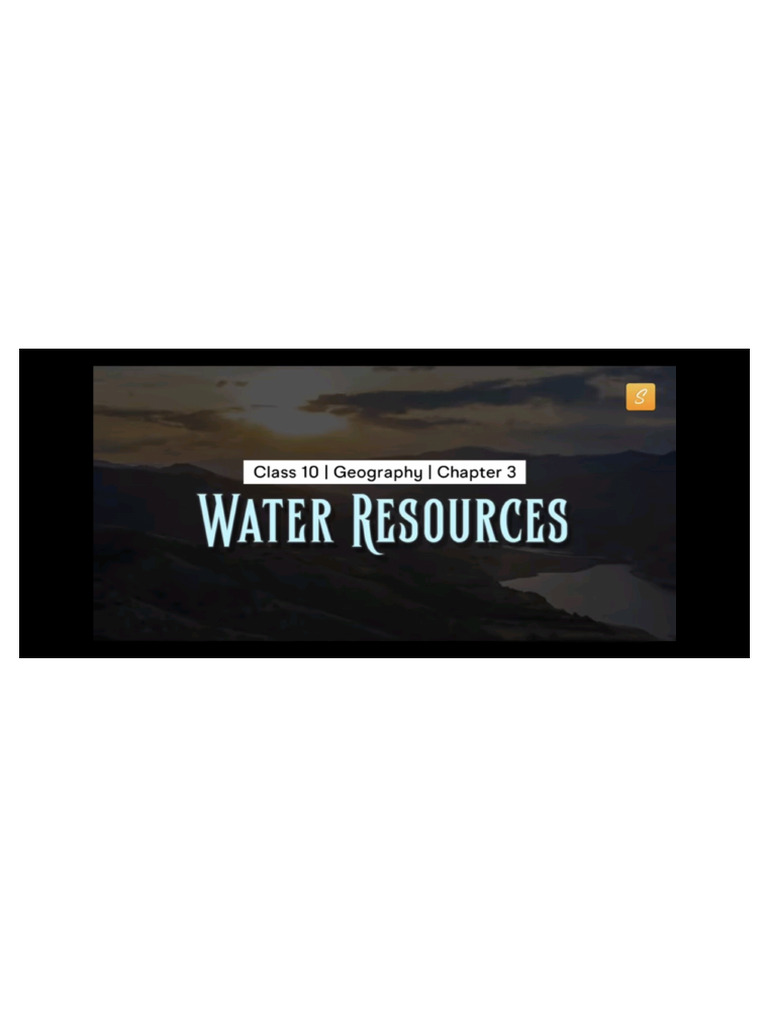 Water Resources Class 10 CBSE - 240926 - 174914 | PDF