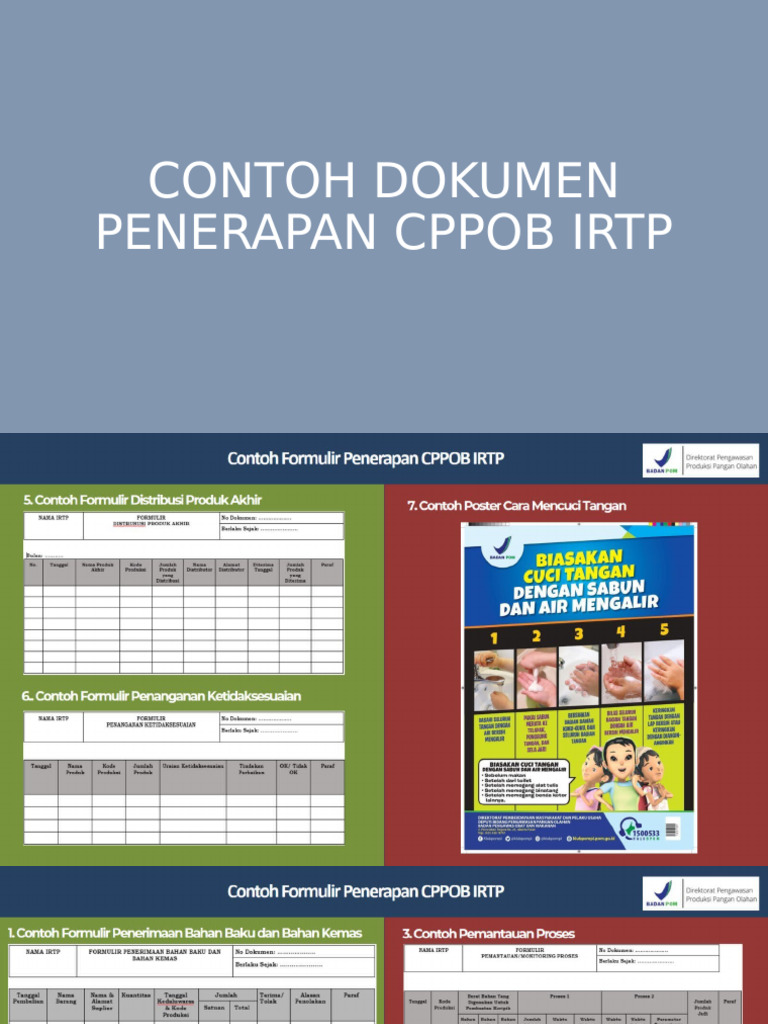 Contoh Dokumen Penerapan Cppb-Irt | PDF