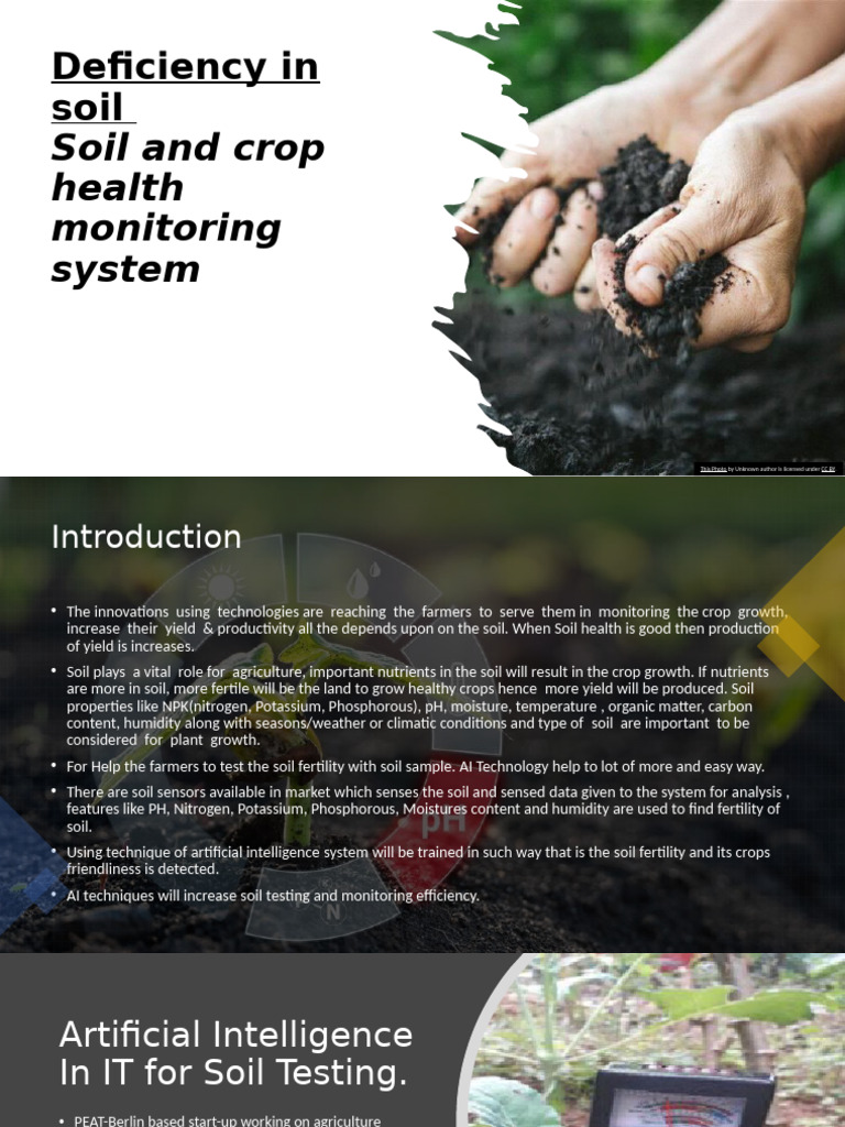 Deficiency in Soil - Soil and Crop Health Monitoring System | PDF