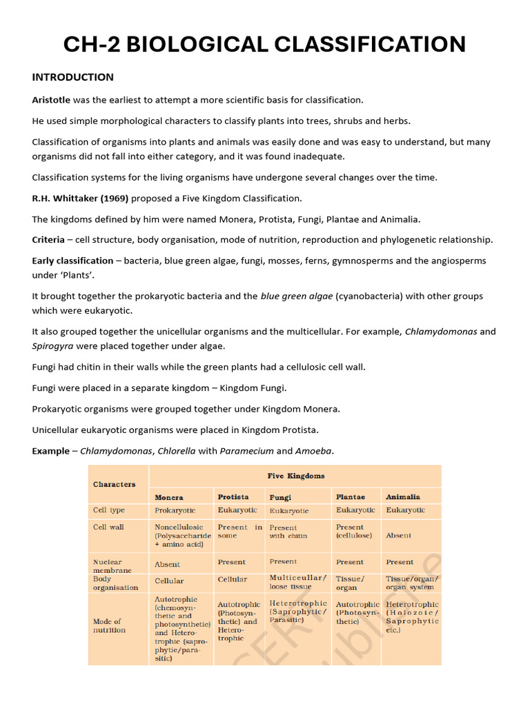 Ch-2 Biological Classification | PDF