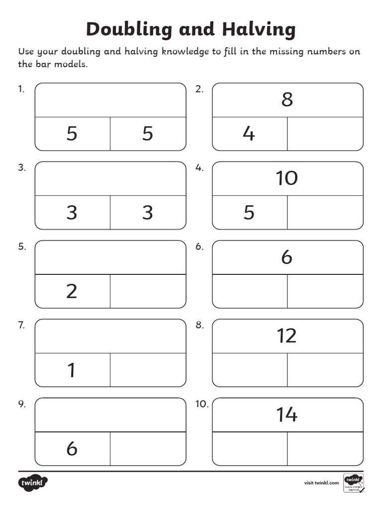 Doubling and Halving Bar Model | PDF