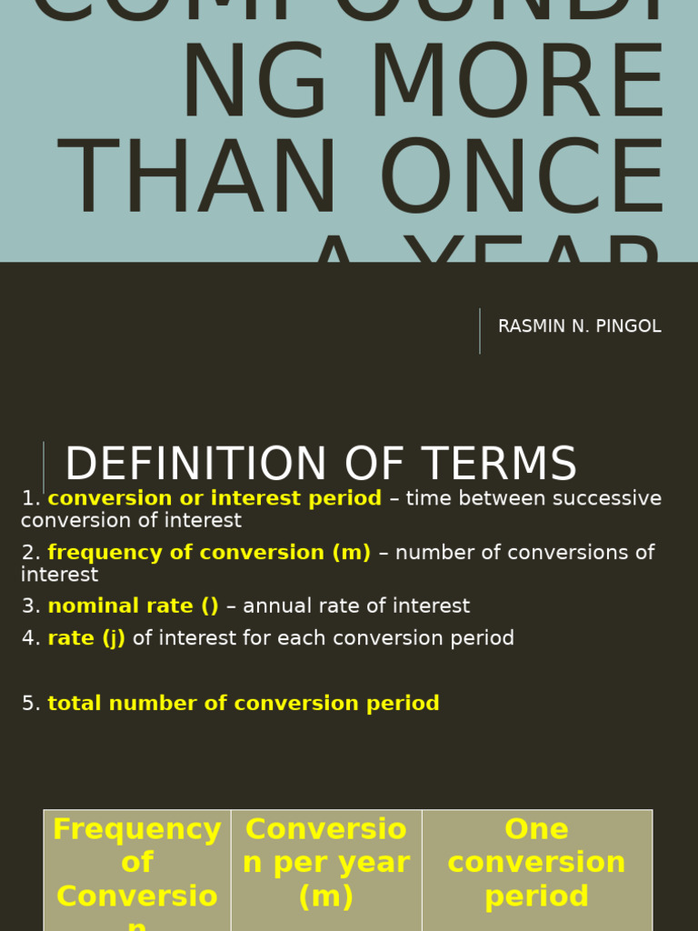 Compounding More Than Once A Year | PDF