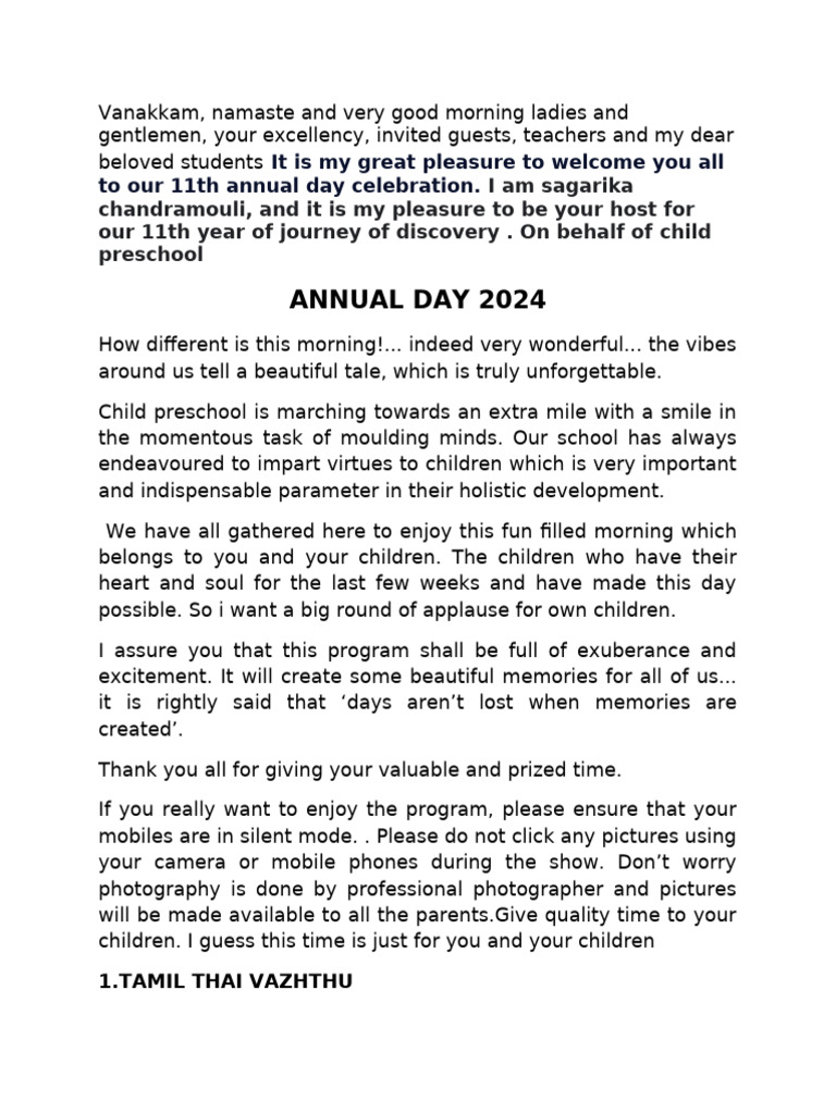 annual day ANCHORING SCRIPT 2024 fin | PDF