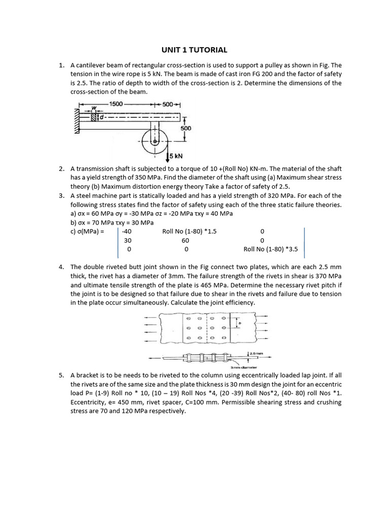 TUTORIAL Unit 1 | PDF