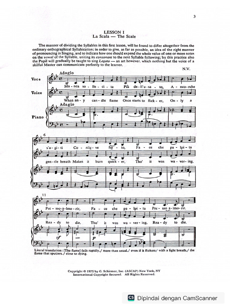 Lesson 1 - La Scala | PDF