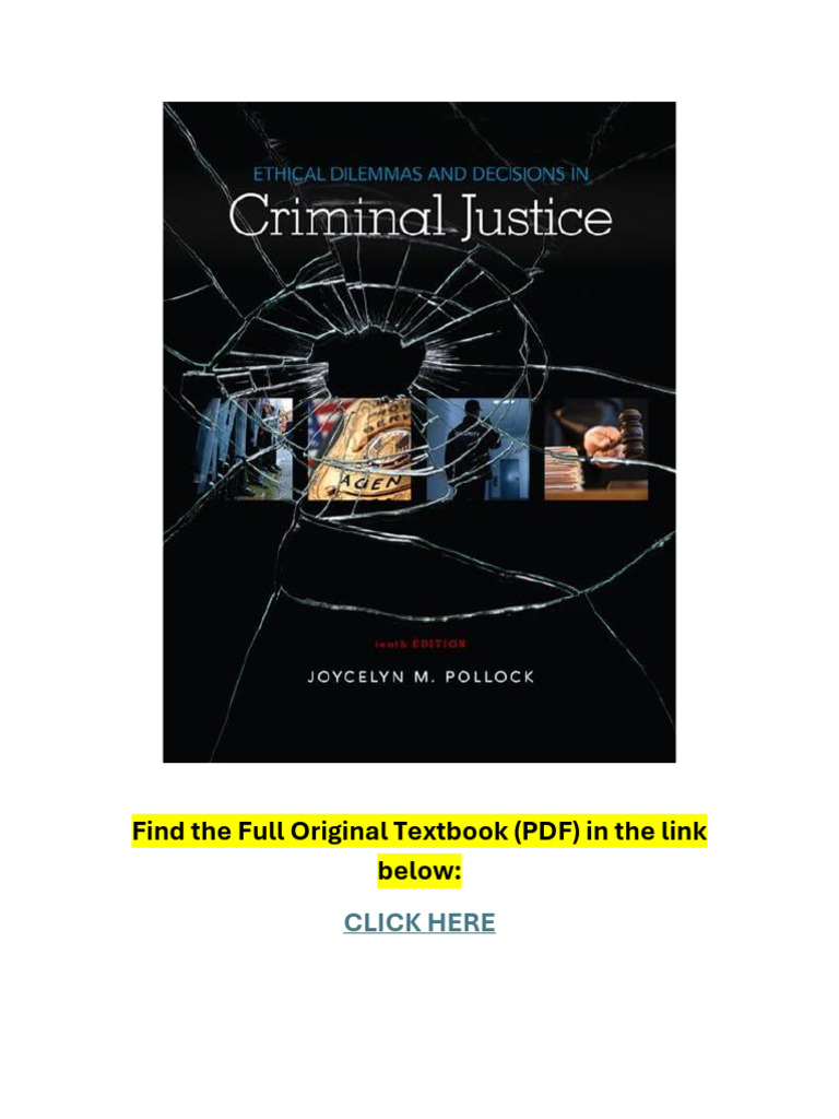 Ethical Dilemmas and Decisions in Criminal Justice 10th Edition PDF ...