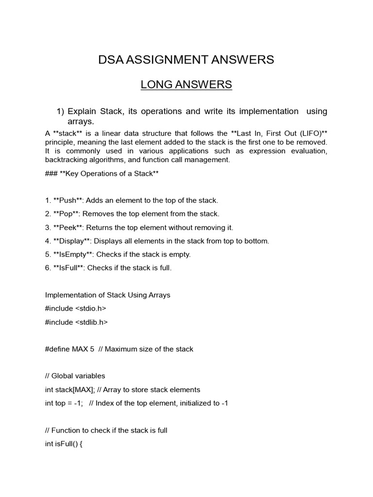 Dsa Assignment Laqs | PDF