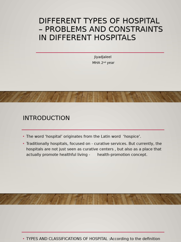 Different Types of Hospital | PDF | Hospital | Self-Improvement