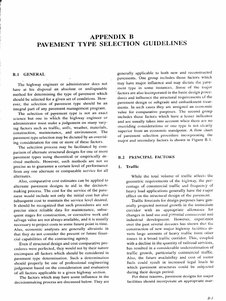 502-Appendix B Pavement Type Selection Guidelines | PDF