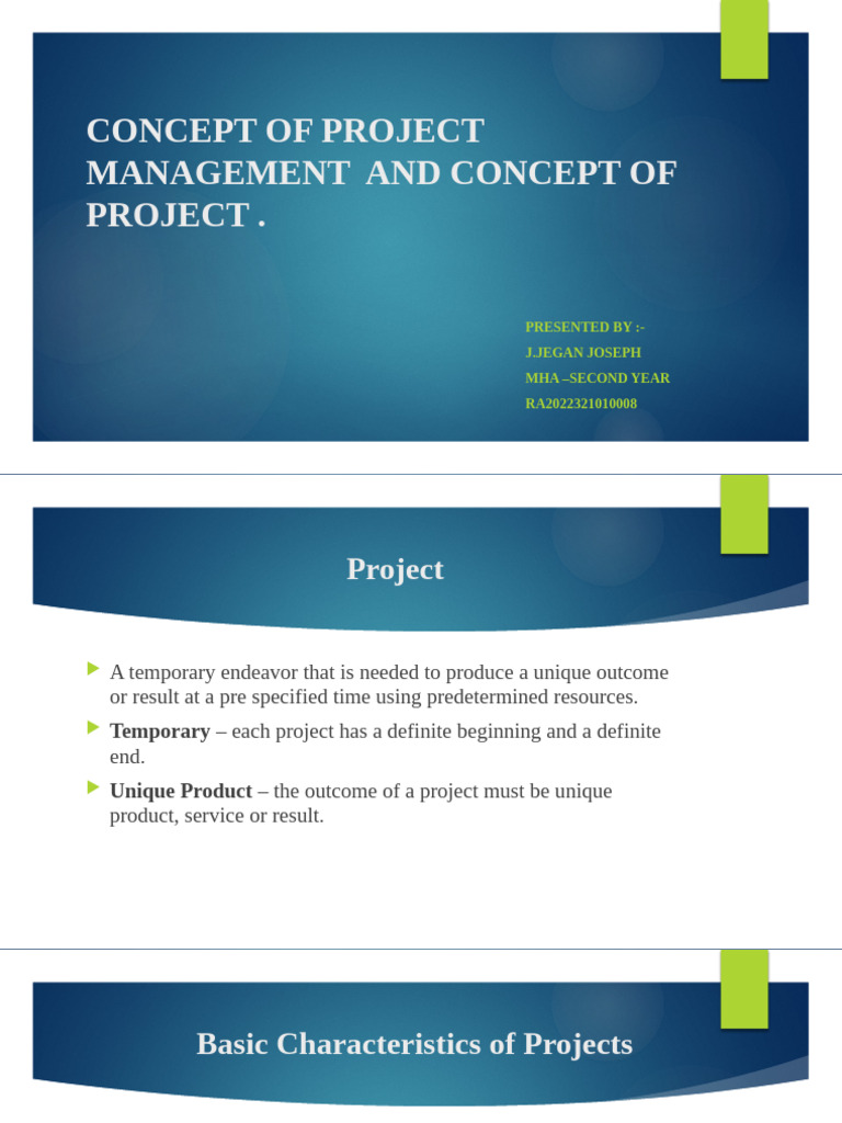 Concept of Project | PDF | Project Management | Business