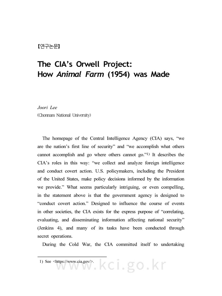 2023-The CIA Orwell Project | PDF