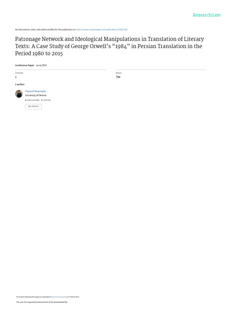 Patronage Network | PDF