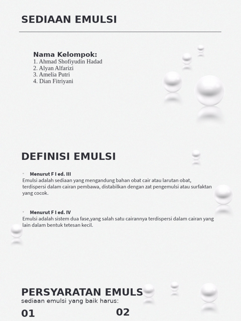 Sediaan Emulsi (4a) | PDF