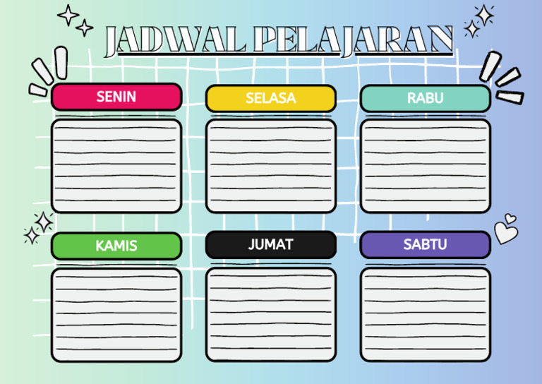 Jadwal Pelajaran Fix.. | PDF