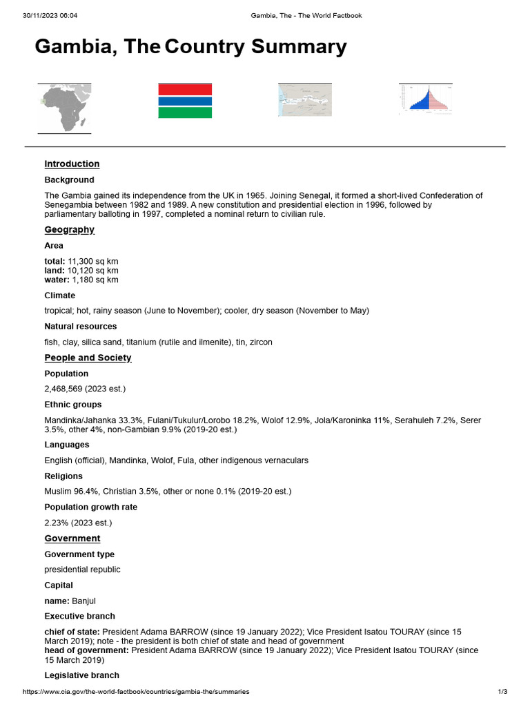 Gambia, The - The World Factbook | PDF