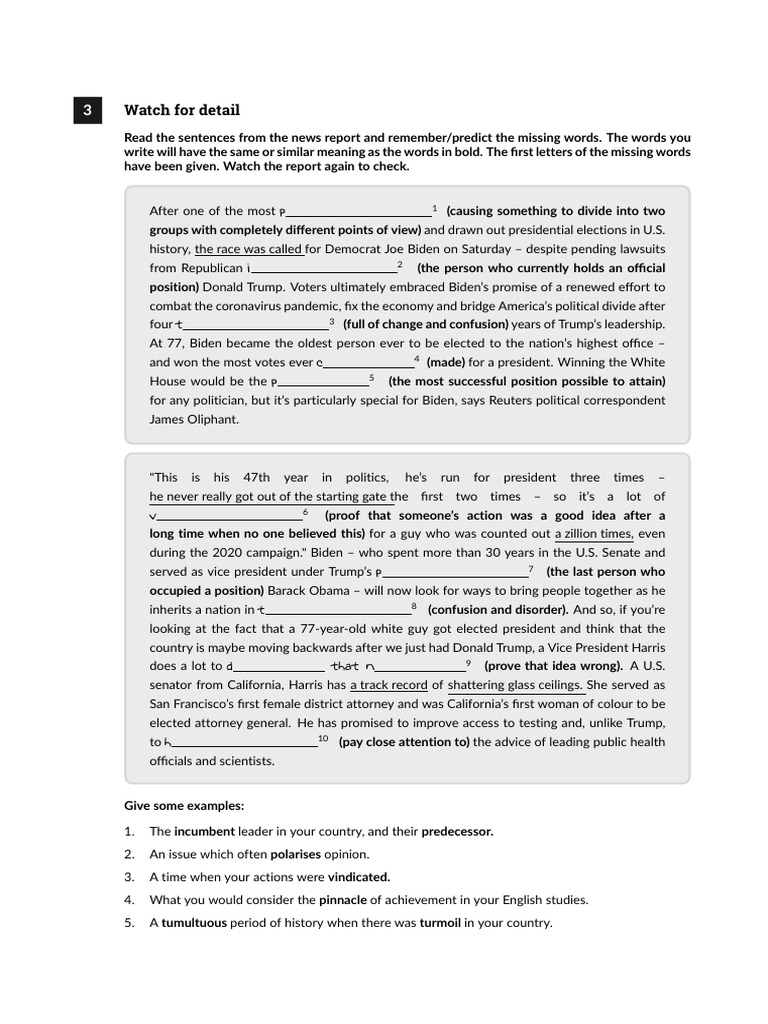 8A Biden Harris 3 Tasks | PDF