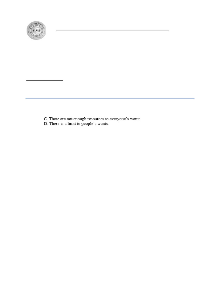 Class IX IGCSE First Cycle Test 2021 | PDF | Labour Economics | Finance ...